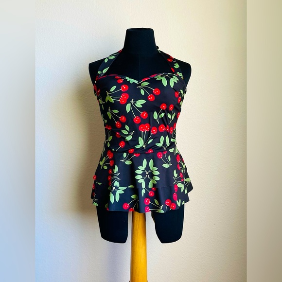 Modcloth | Swim | Mod Cloth Cherry Print One Piece Swimsuit | Poshmark
